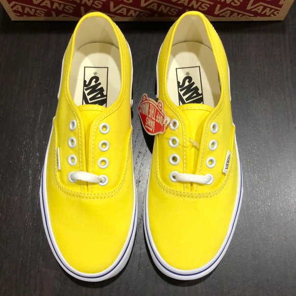 Vans | Shoes | Vans Authentic Check Block Blazing Yellow | Poshmark